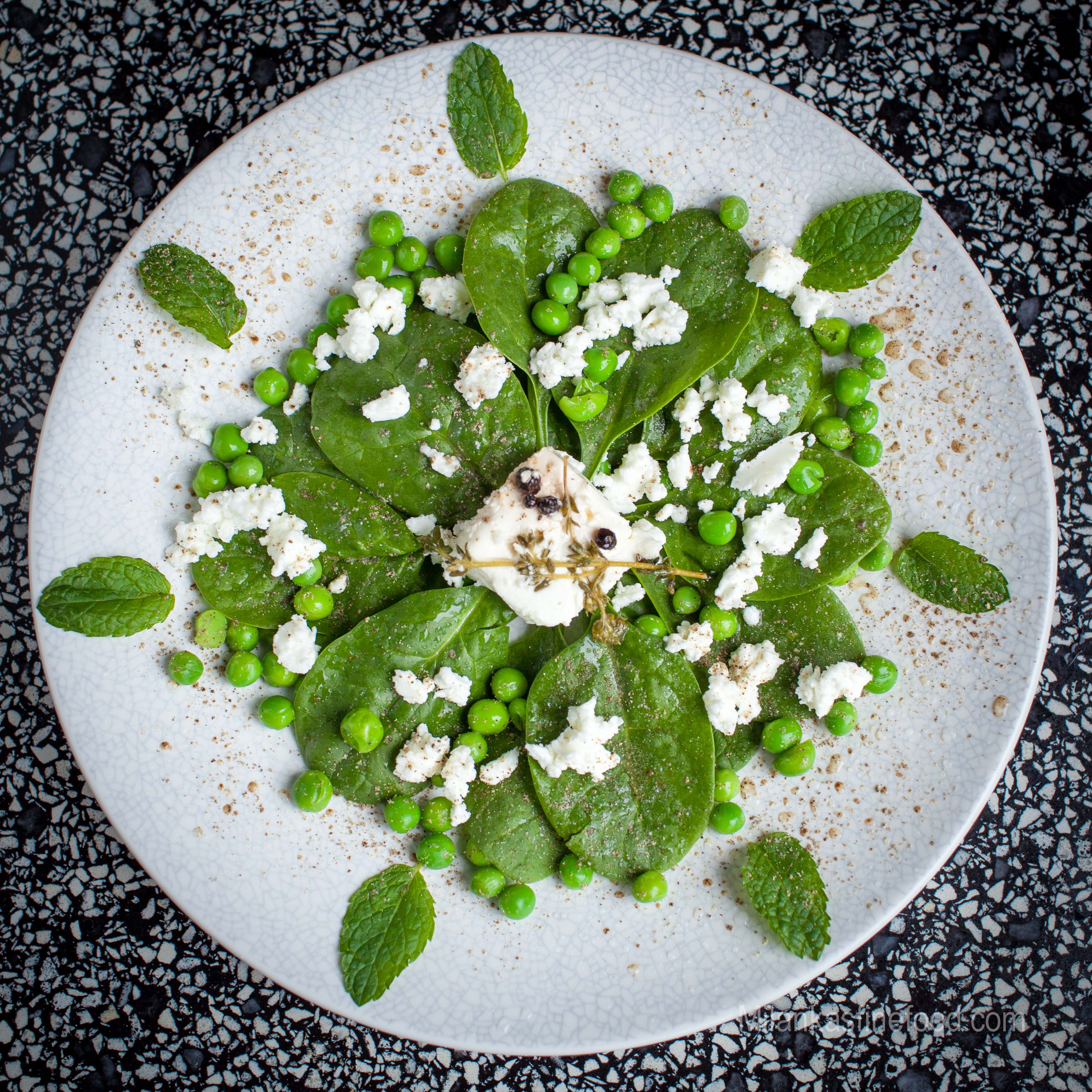 Spinach, Peas & Mint Salad - Milanka's Fine Food